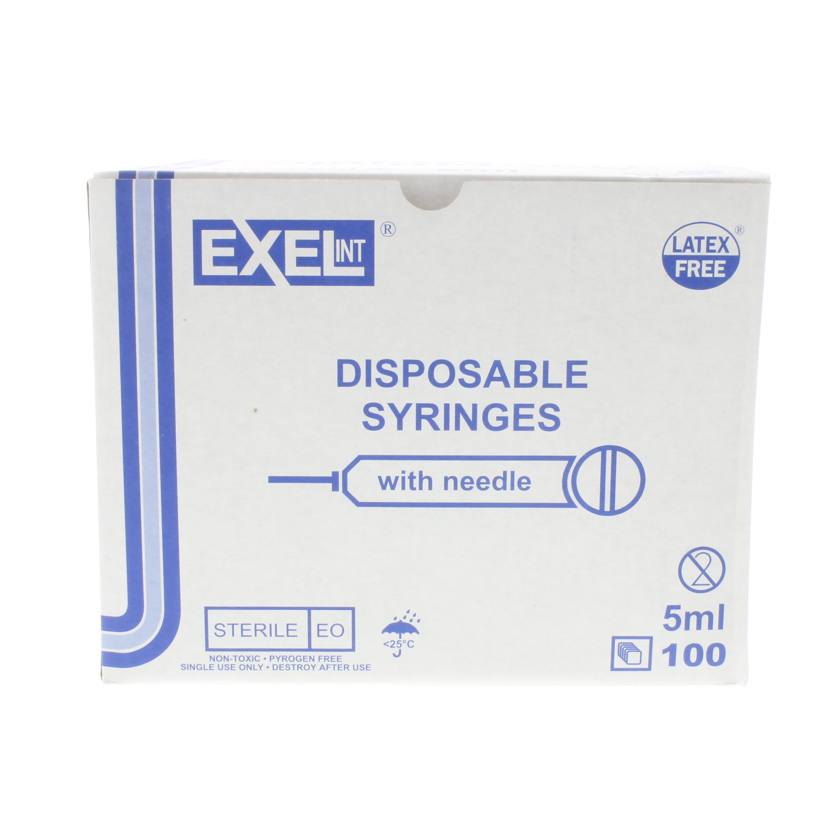 Clint Pharmaceuticals: Exel 5-6cc Syringe w/21g x 1 Inch Needle - Box/100