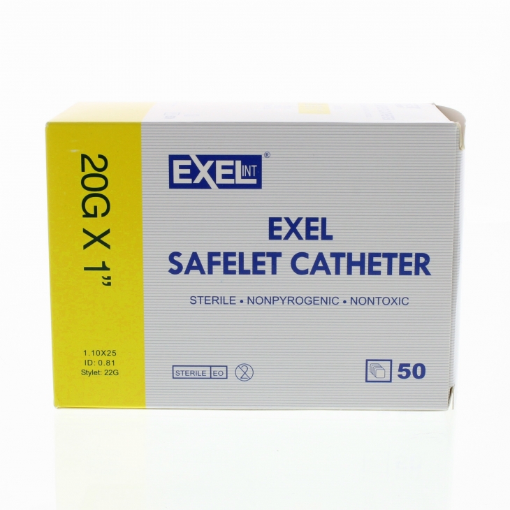 Clint Pharmaceuticals: Exel IV Catheter - 20g x 1 Inch - Box/50