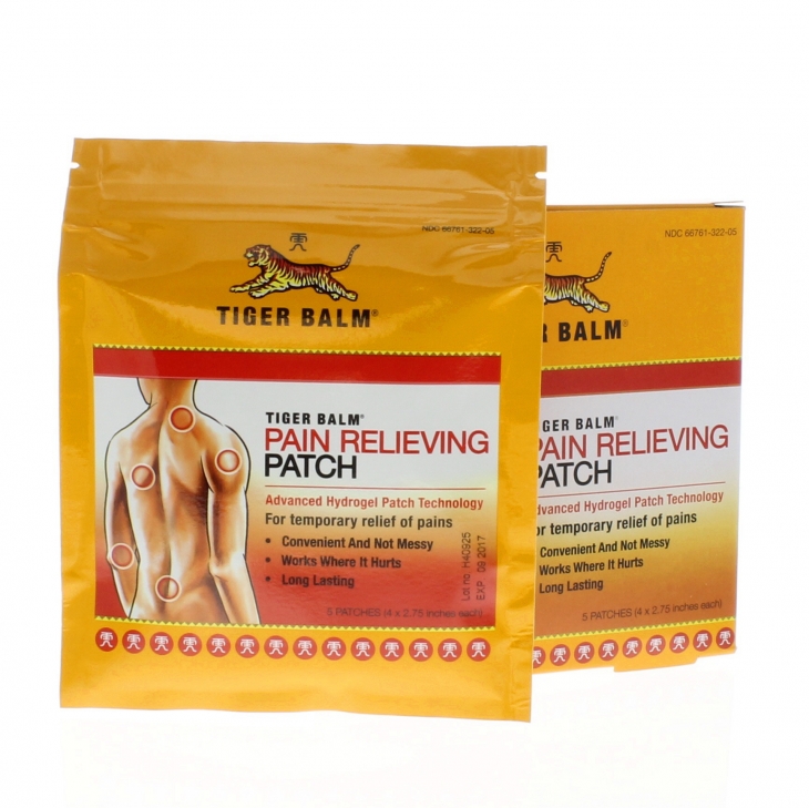 Clint Pharmaceuticals: Tiger Balm® Pain Relieving Patch 4 x 2¾ Inch - Box/5