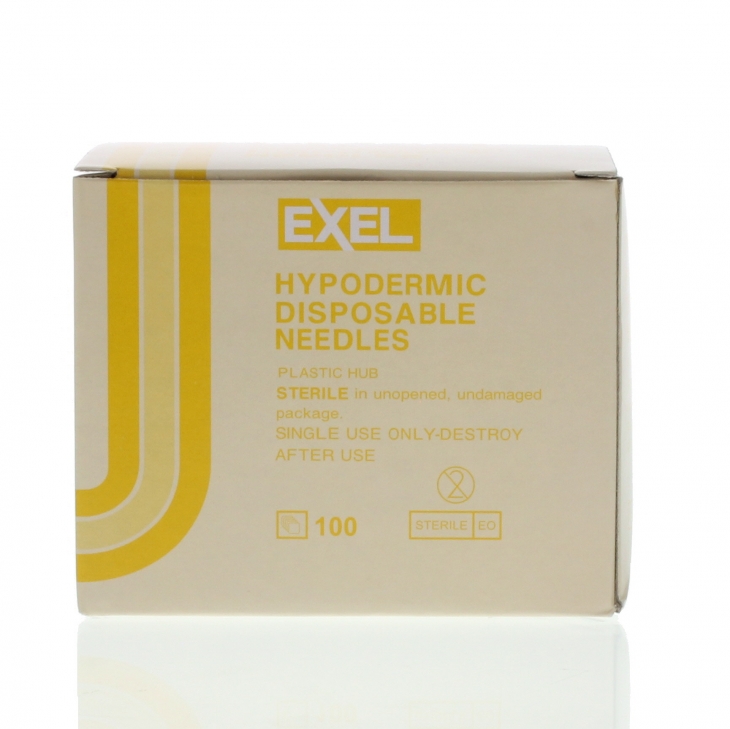 Clint Pharmaceuticals: Exel 20g x ½ Inch Needle - Box/100